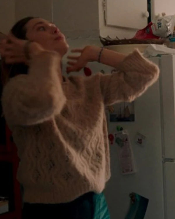 His Three Daughters 2024 Elizabeth Olsen Pointelle Sweater – Dallas Jacket